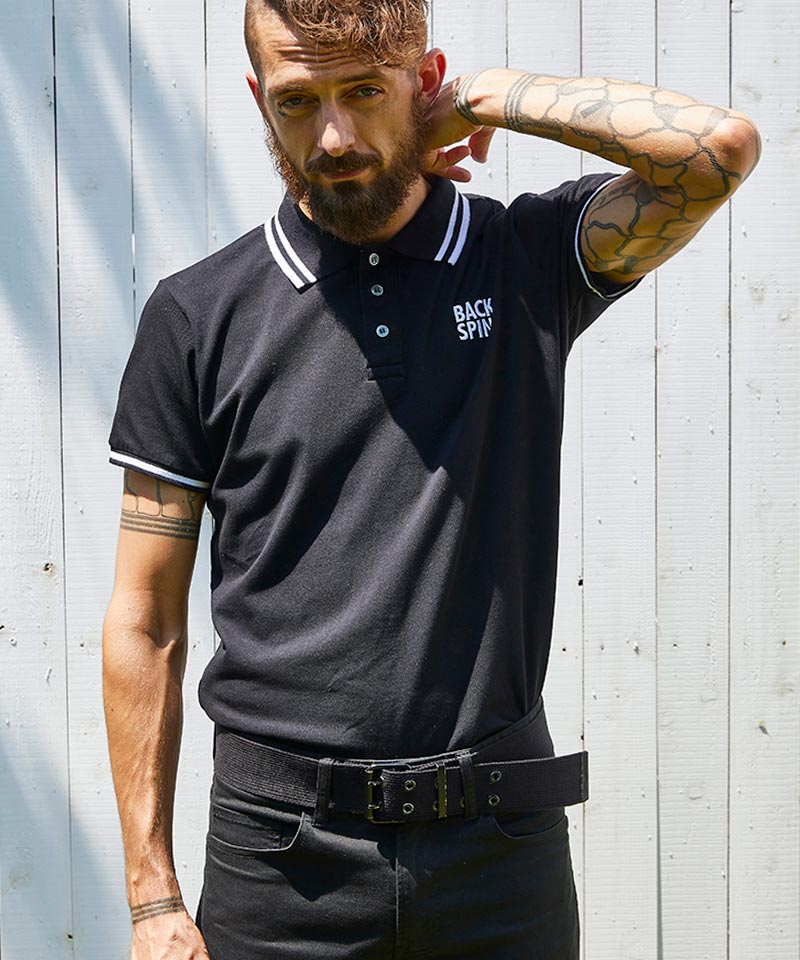 【楽天市場】【BACK SPIN(バックスピン)】【予約販売10月上旬～中旬入荷】BACKSPIN! LOGO POLO SHIRT ...