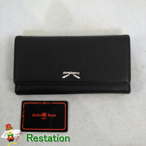 【楽天市場】【未使用品】Kollo Rose レディス 長財布 ブラック【送料無料】【メール便でお送りします】代引き不可：リサイクルショップリステーション