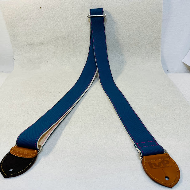 【楽天市場】【送料無料】hunp ストラップ レインブルーピンクステッチ 帆布ストラップ【メール便】代引きはできません：リサイクルショップリ ...