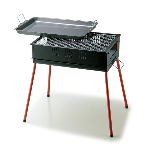 【楽天市場】【未使用品】グリーンライフ バーベキューコンロ GCBN-450(B/R) ブラック系：リサイクルショップリステーション