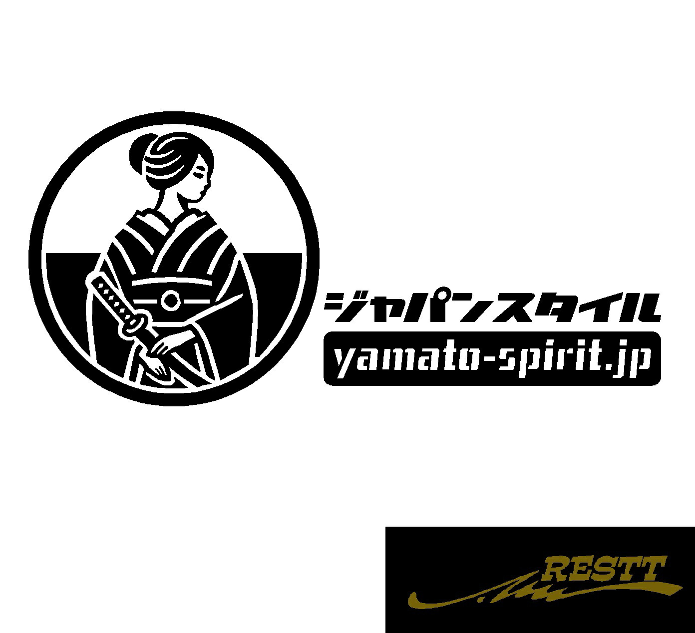 【楽天市場】ジャパンスタイル シンプルロゴ ver.6 特大サイズ カッティングステッカー 大和 魂 和服 かっこいい デザイン 美女 個性派 ...
