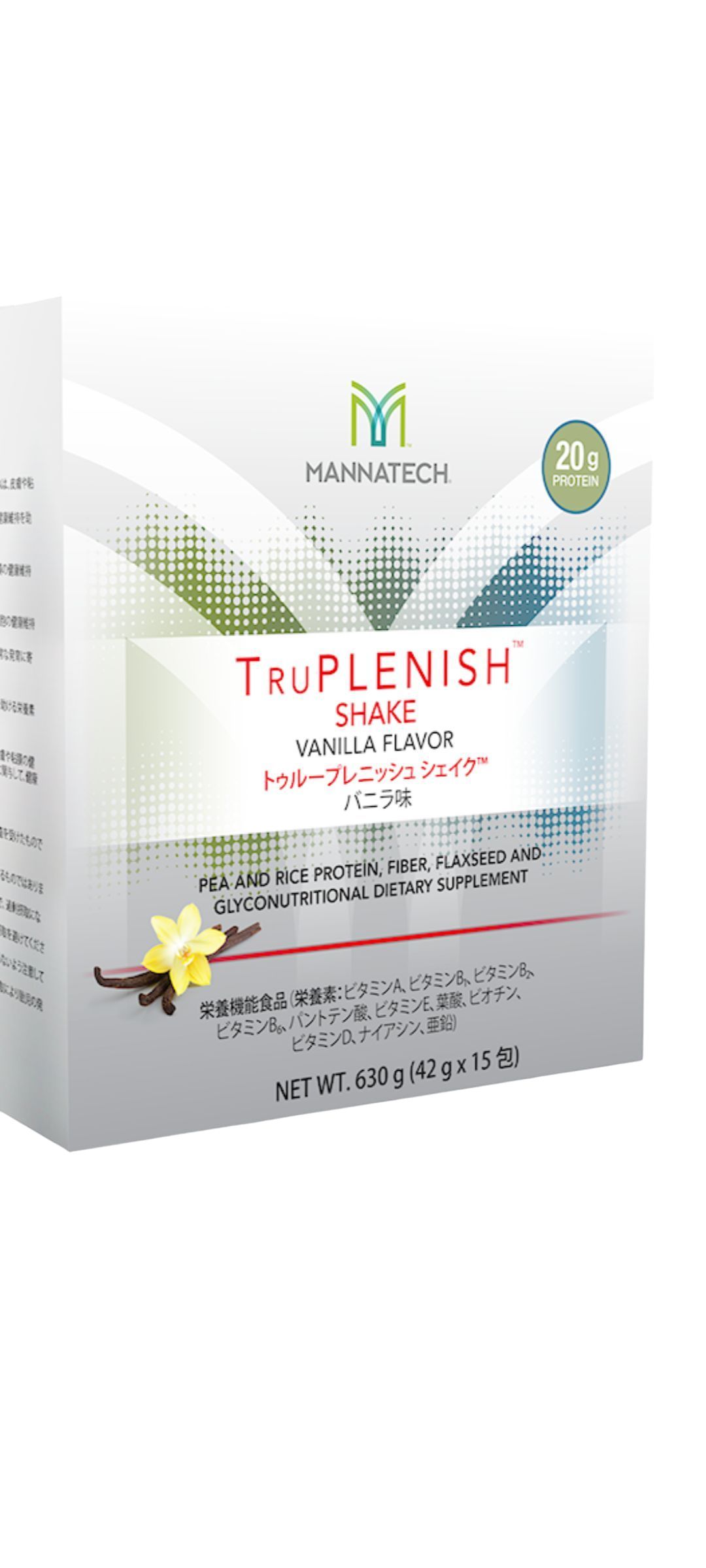 【楽天市場】630g（42g×15袋）【MANNATECH】マナテックトゥループレニッシュ シェイク バニラ味＜栄養補助食品＞＜マナテック ...