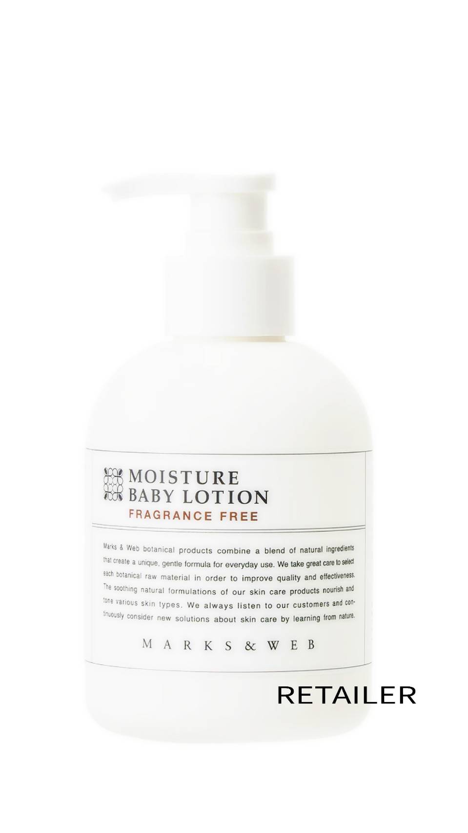 【楽天市場】【MARKS&WEB】 マークス&ウェブ250ml モイスチャーベビーローション #無香料250mL(ローション)(BABY)(乳液)(無香料)：コスメショップ リテイラー