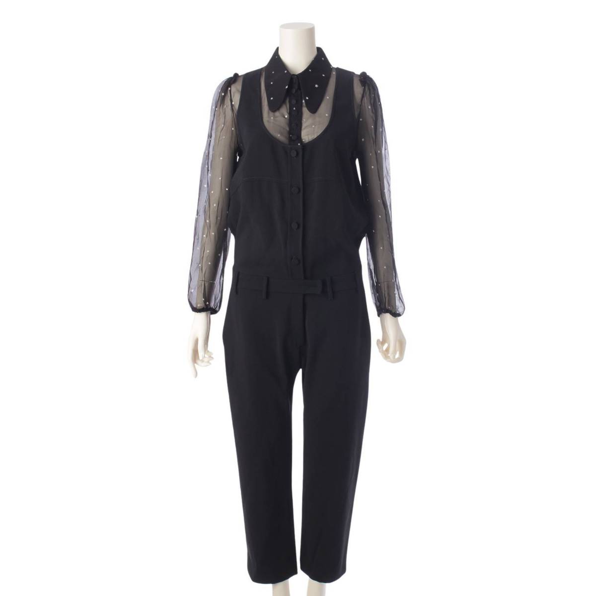 【楽天市場】【ヌメロ ヴェントゥーノ】N21 N°21 スター 星 ラメ シアー オールインワン ブラック 40 【中古】【鑑定済・正規品保証 ...