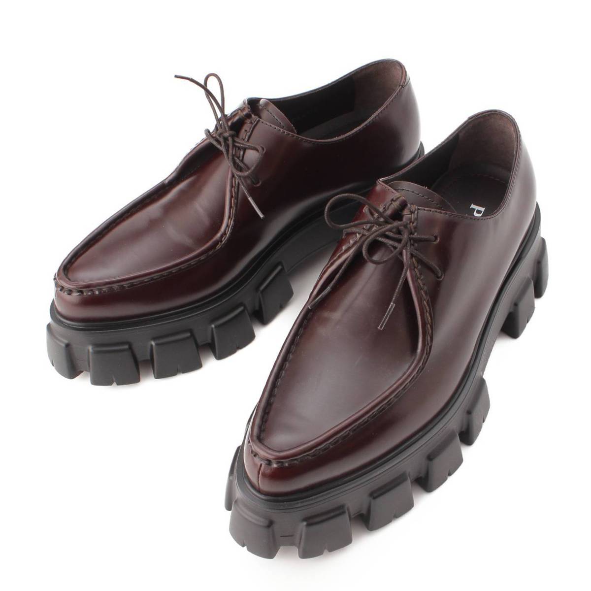【楽天市場】【楽天スーパーSALE対象商品】【プラダ】Prada メンズ モノリス ブラッシュドレザー レースアップ シューズ 2EE361 ...
