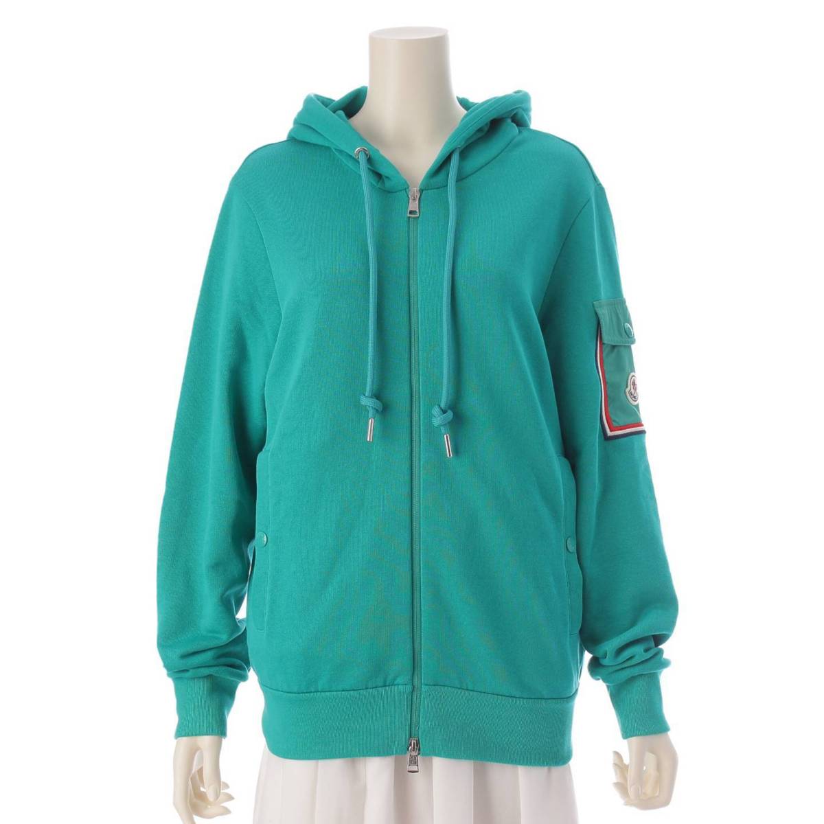 【楽天市場】【モンクレール】Moncler 21年 ロゴ ワッペン ジップアップパーカー スウェット グリーン S 【中古】【鑑定済・正規品 ...
