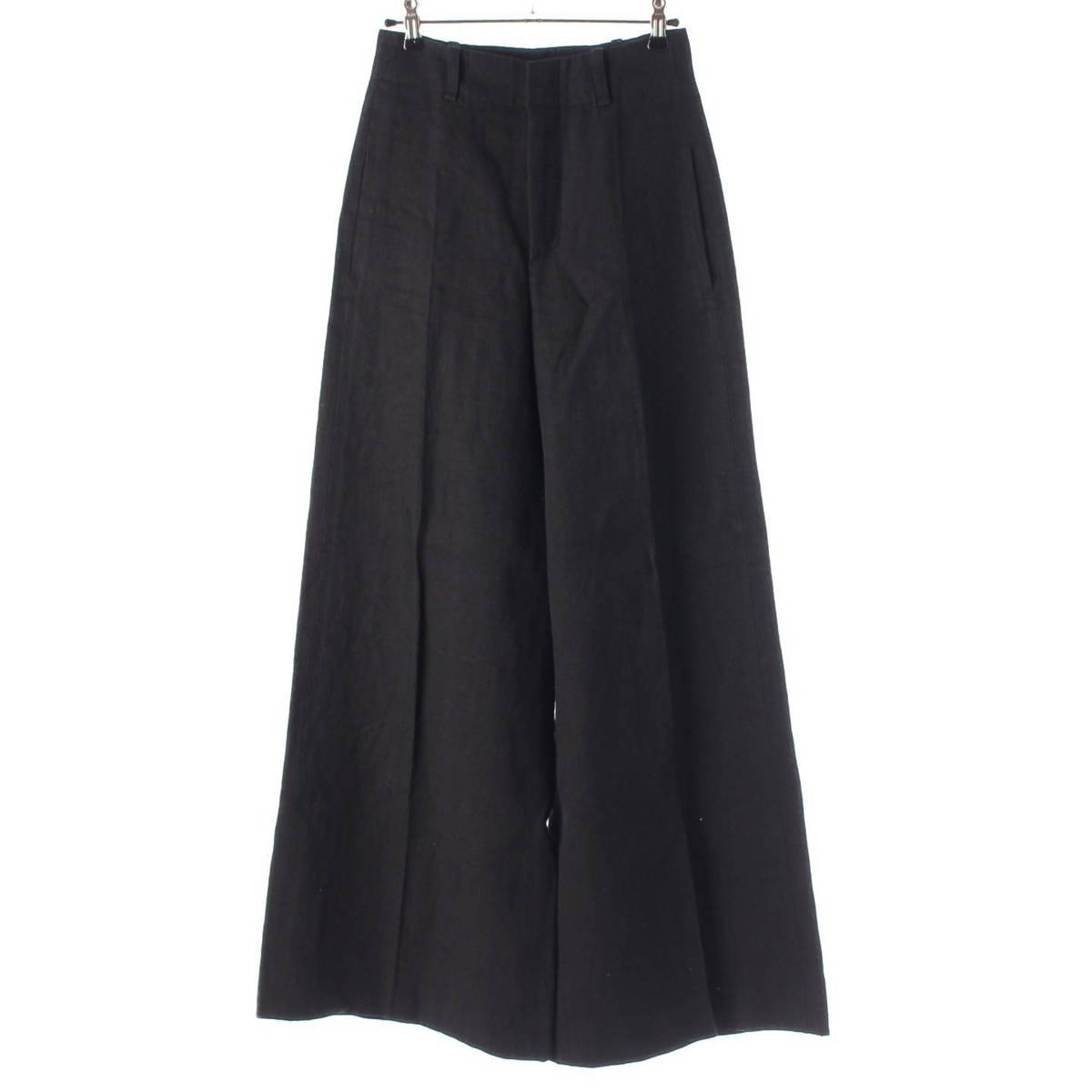 【楽天市場】【クロエ】Chloe 22年 リネン フレア センタープレス ワイドパンツ CHC22SPA3203600134 ブラック 34 ...