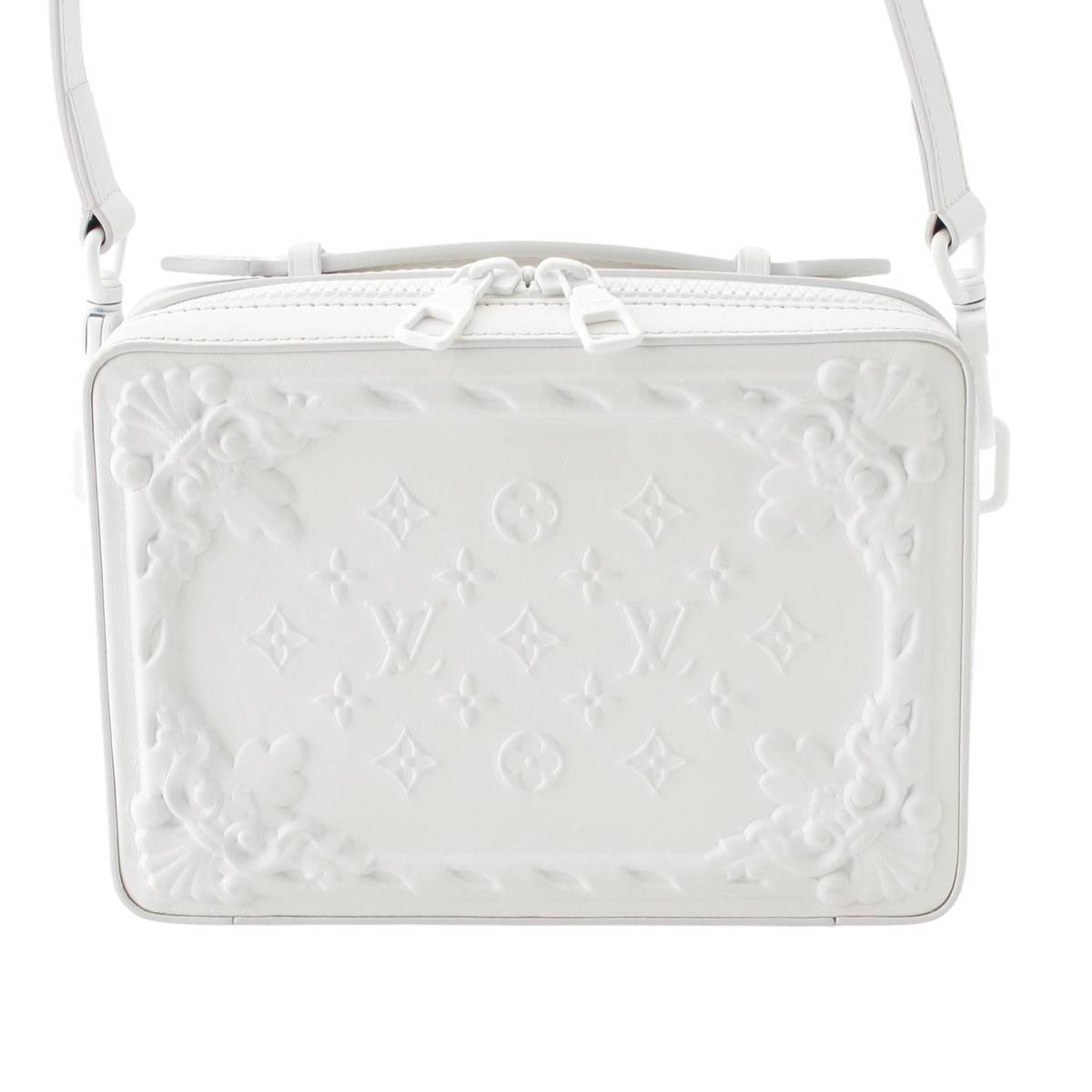 【楽天市場】【ルイヴィトン】Louis Vuitton LVオーナメント ソフトトランク ショルダーバッグ M21833 ホワイト 【中古 ...