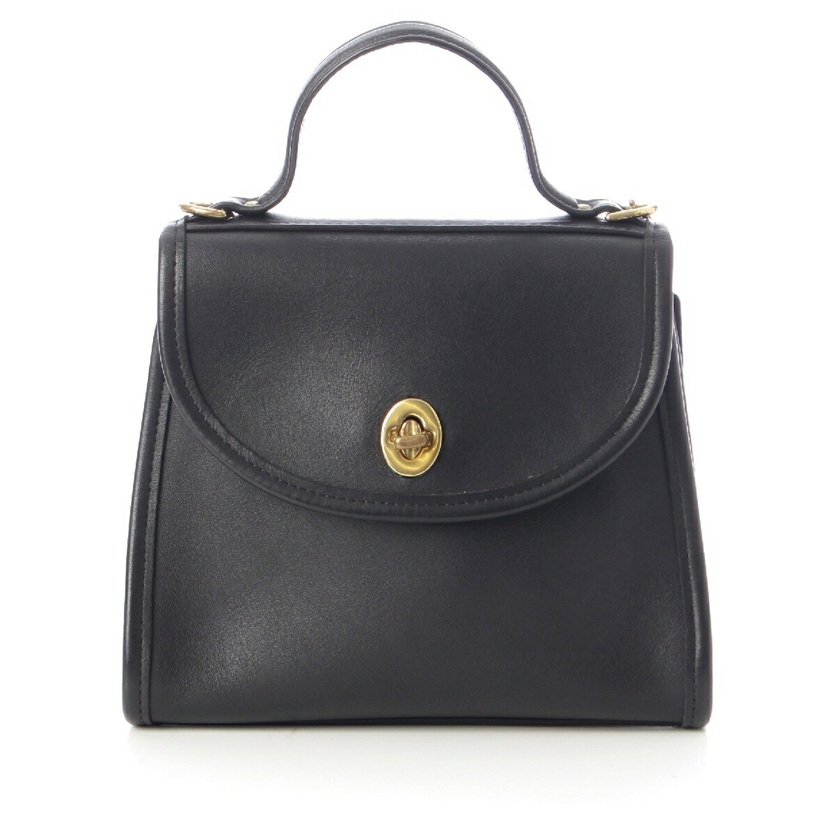 【楽天市場】コーチ COACH ヴィンテージ オールド OLD レザー ハンドバッグ ロゴ型押し チャーム付き 9985 ブラック ゴールド ...