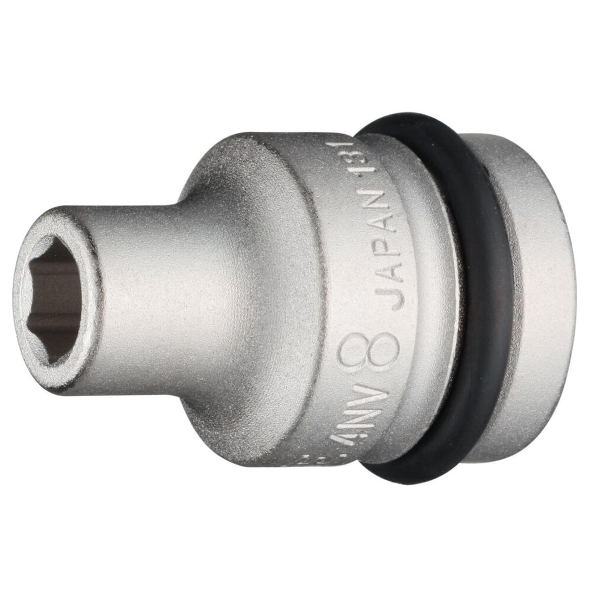 【楽天市場】トネ(TONE) インパクト用ソケット 4NV-08 差込角12.7mm(1/2”) 二面幅8mm：Reve2018