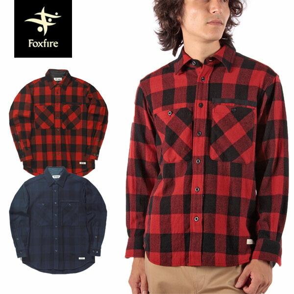【楽天市場】フォックスファイヤー Foxfire SPRUCE LINE メンズ 長袖 シャツ ウォッシャブル ウールバッファローチェック ...
