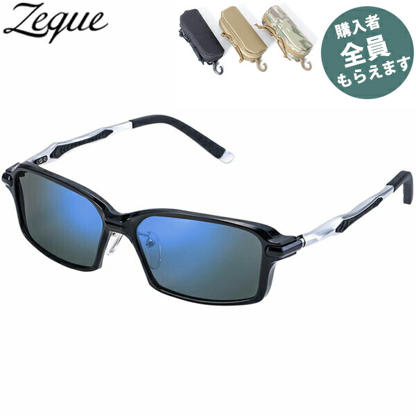 【楽天市場】Zeque ゼクー 偏光サングラス 【眼鏡ケースプレゼント】 スパイク F-2069 ブラック/シルバー(RUEVIEW ...
