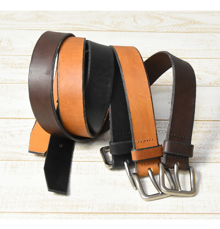 【楽天市場】飯田工房 固定ベルト レザーベルト 牛革 本革 日本製 メンズ シンプル カット不可 ヴィンテージ加工 IK4039：REX ...