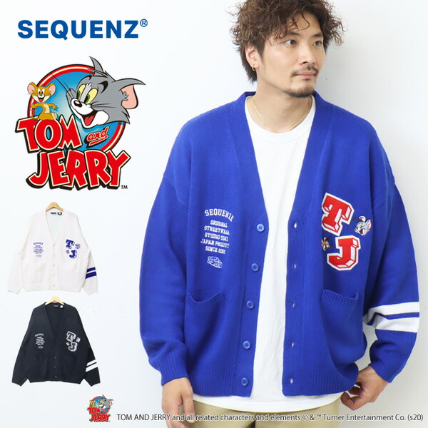【楽天市場】SEQUENZ トムとジェリー レタード カーディガン セーター ニット メンズ レディース ユニセックス ビッグシルエット 送料無料 2770907：REX ONE レックスワン