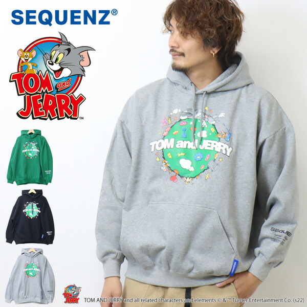 【楽天市場】SEQUENZ トムとジェリー 23370901 プリント 裏起毛 スウェットパーカー プルパーカー フーディ メンズ レディース ユニセックス ビッグシルエット トムジェリ 送料 ...