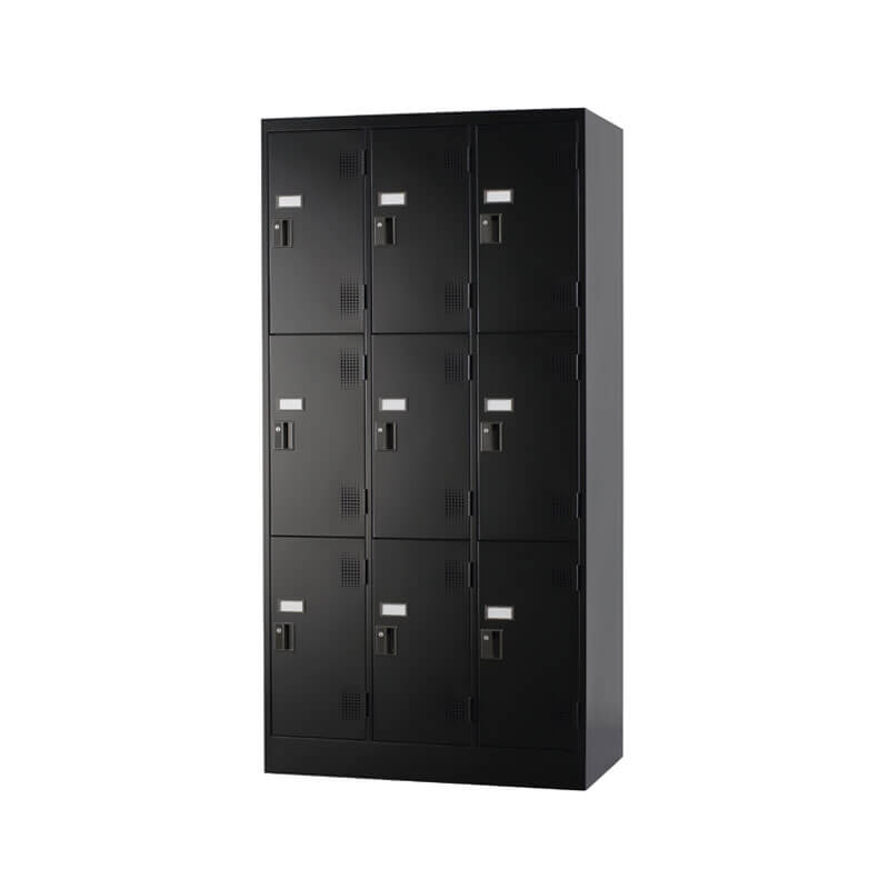 【楽天市場】【メーカー取り寄せ品】TLKシリーズ スタンダードロッカー 9人用 3列3段 シリンダー錠 マットブラック TLK-S9-MB：R.F.YAMAKAWA