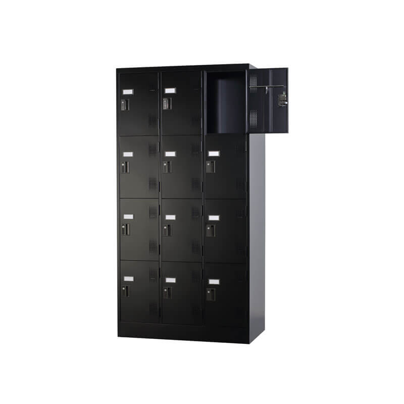 【楽天市場】TLKシリーズ スタンダードロッカー 12人用 3列4段 シリンダー錠 マットブラック TLK-S12-MB：R.F.YAMAKAWA