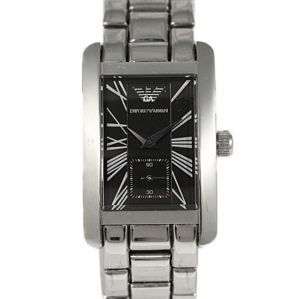 【楽天市場】エンポリオアルマーニ クォーツ時計/SS/stainless steal-94.5g/AR0157/シルバー×ブラック ...