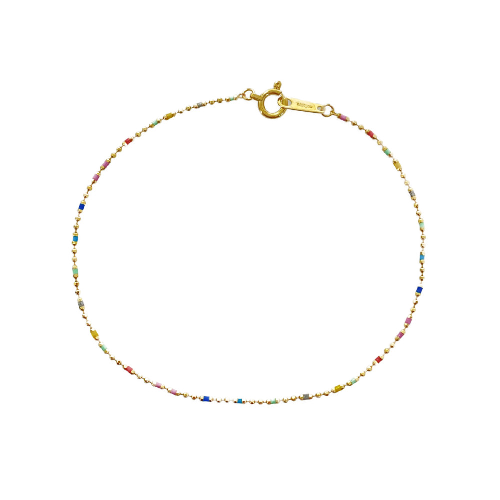 【楽天市場】コレット カラフル･エナメルフィニッシュブレスレット/K10YG/416-0.6g/イエローゴールド/マルチカラー/colette ...