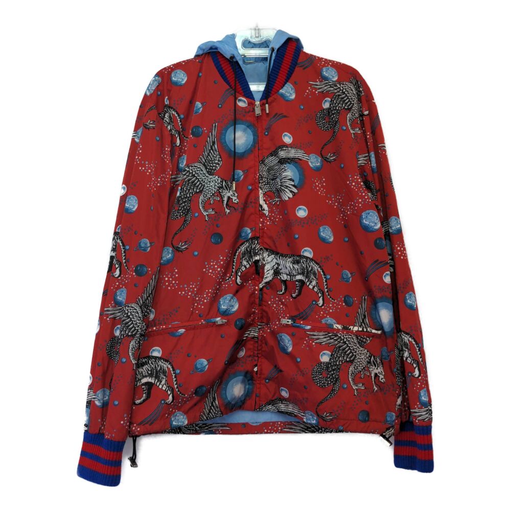 【楽天市場】【中古】グッチ スペースアニマル･取外しフード付き 中綿ジャケットブルゾン/473299/48/レッド/GUCCI【♂】【B ...