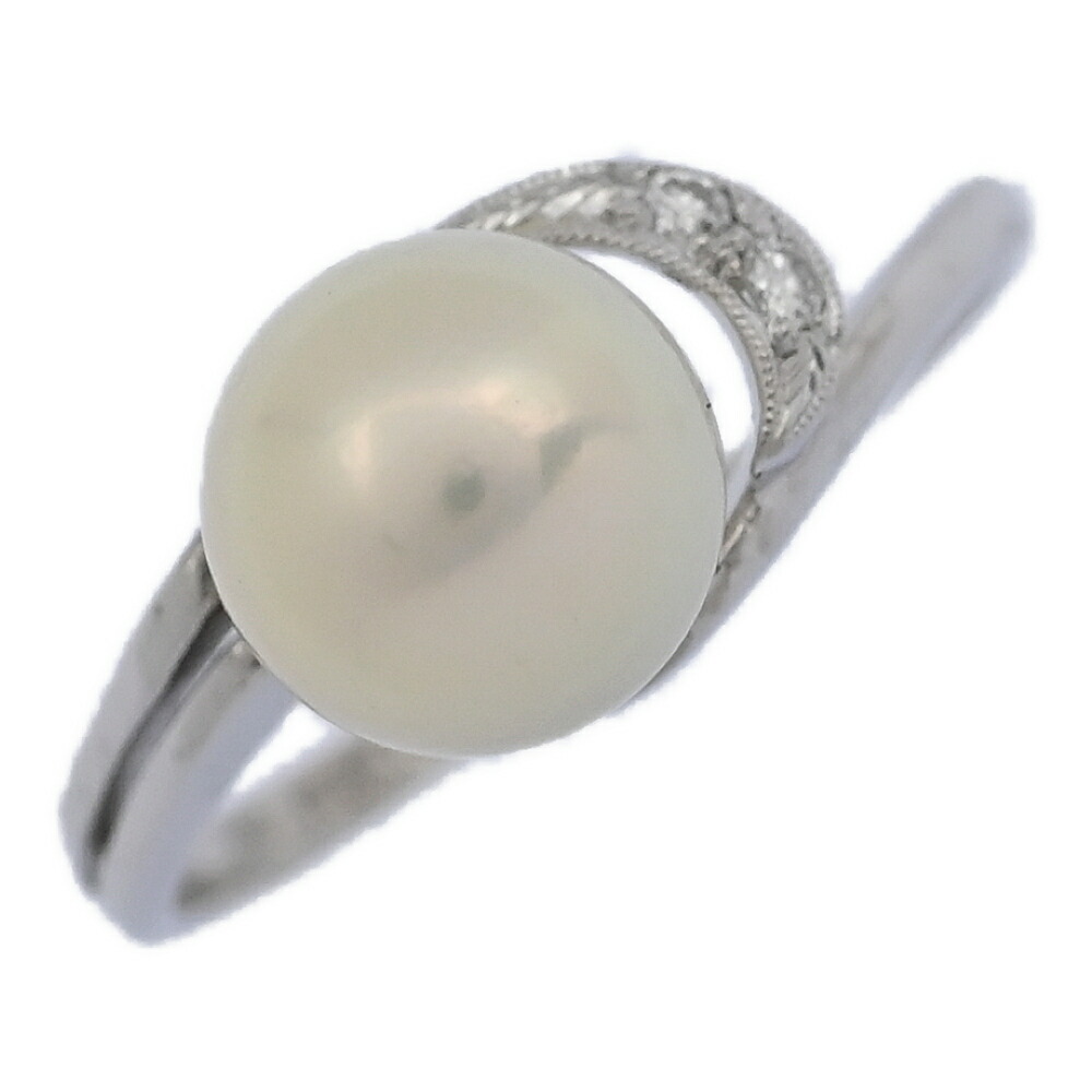 【楽天市場】ミキモト 1P･アコヤ真珠/Japan Pearl/養殖真珠･真珠（パール）･ダイヤモンドリング･指輪/K14WG/585-2.8g/12号/#52/ホワイトゴールド ...