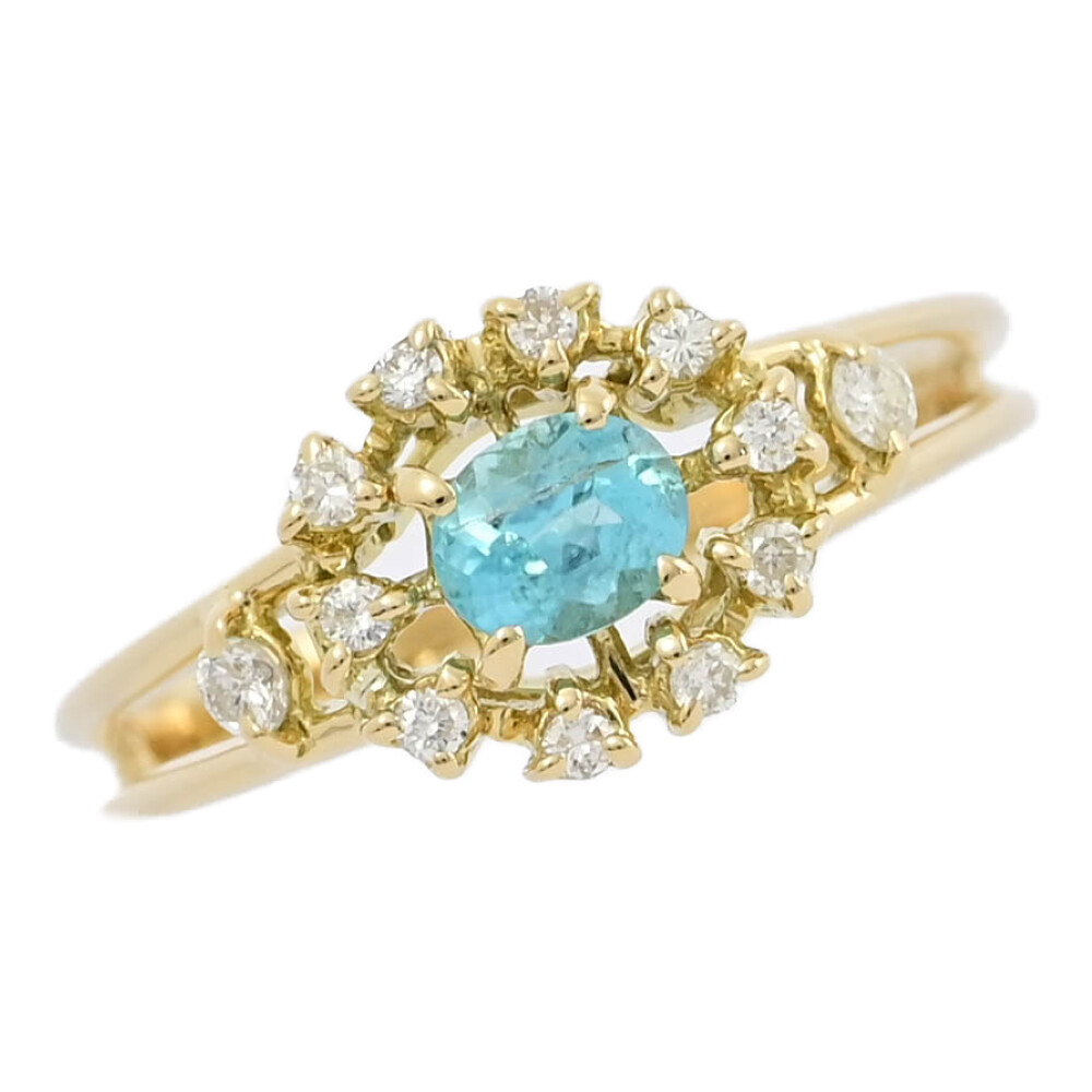 【楽天市場】10月 誕生石 1P・トルマリン・ダイヤモンドリング・指輪/K18YG/750-2.4g/TM0.26ct/FD:0.14ct/12号/#52/イエローゴールド【♀】【N ...