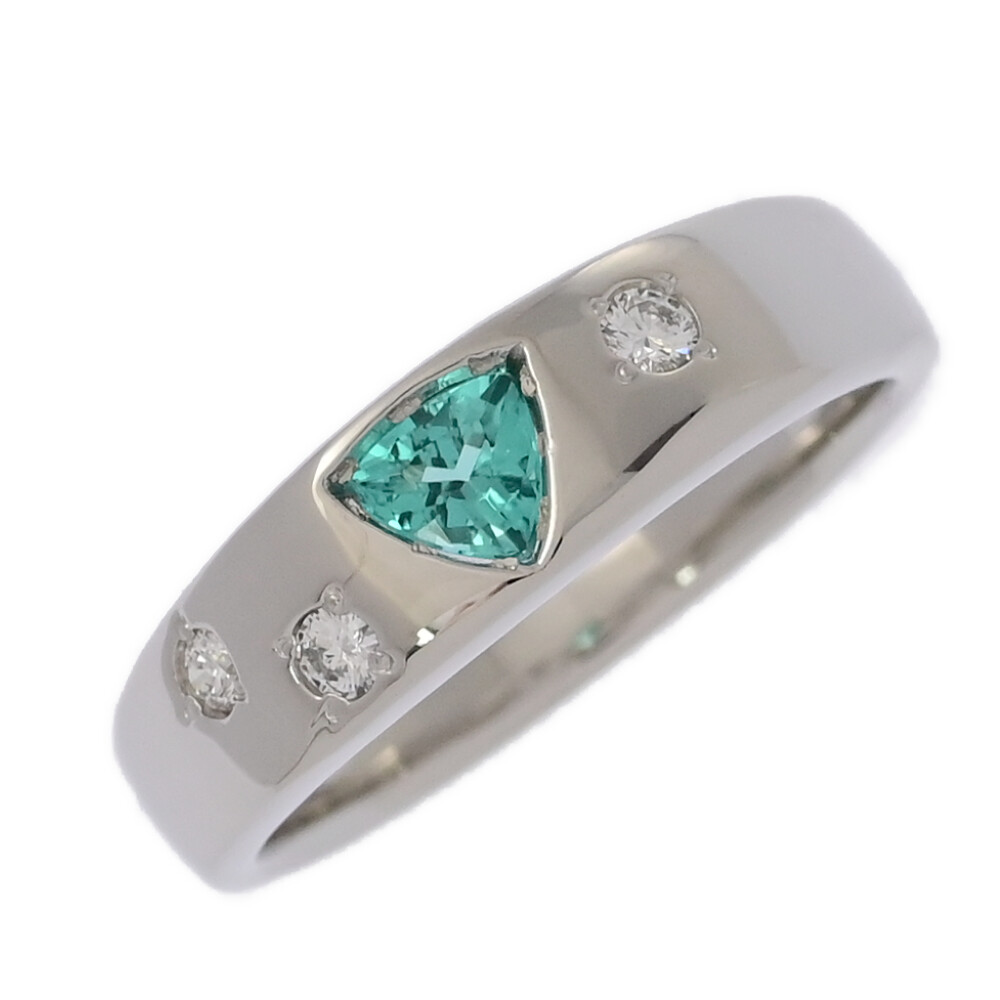 【楽天市場】PT0.3ct/FD:0.12ct/トライアングル 天然トルマリン・ダイヤモンドリング・指輪/Pt900-10.3g/18号/#58/プレゼント/記念日【♀】【N】【レディース ...