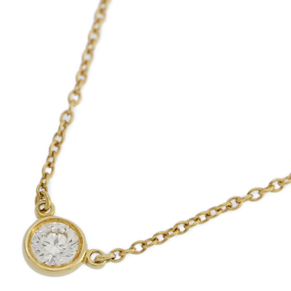 【楽天市場】TIFFANY＆Co. ティファニー バイザヤード/DBY 1P・ダイヤモンド ネックレス/K18YG/750-1.8g/0 ...