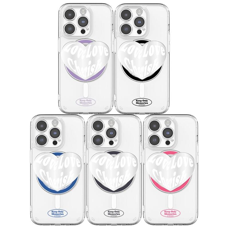【楽天市場】ラブラブレタリングミラー Magsafe対応 スマホグリップ iPhone Galaxy Magsafe対応 防弾 ケース カバー ...