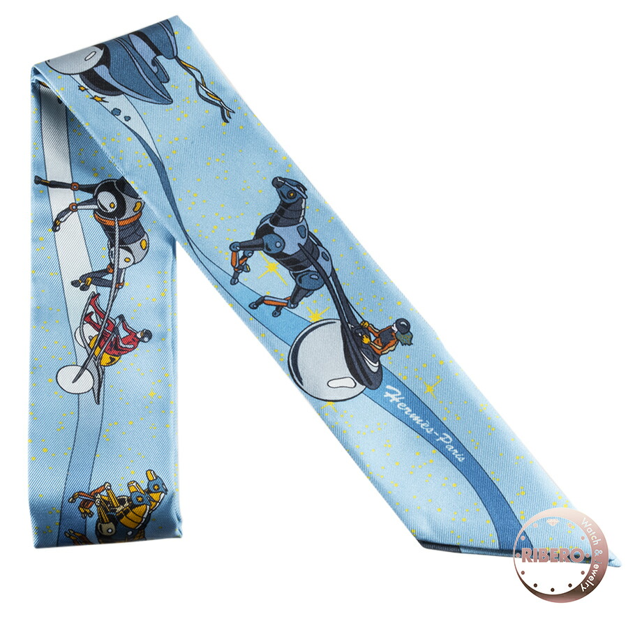 【楽天市場】HERMES エルメス Space Derby スペースダービー 063573S 02 ツイリー スカーフ ブルー イエロー【中古】：RIBERO楽天市場店