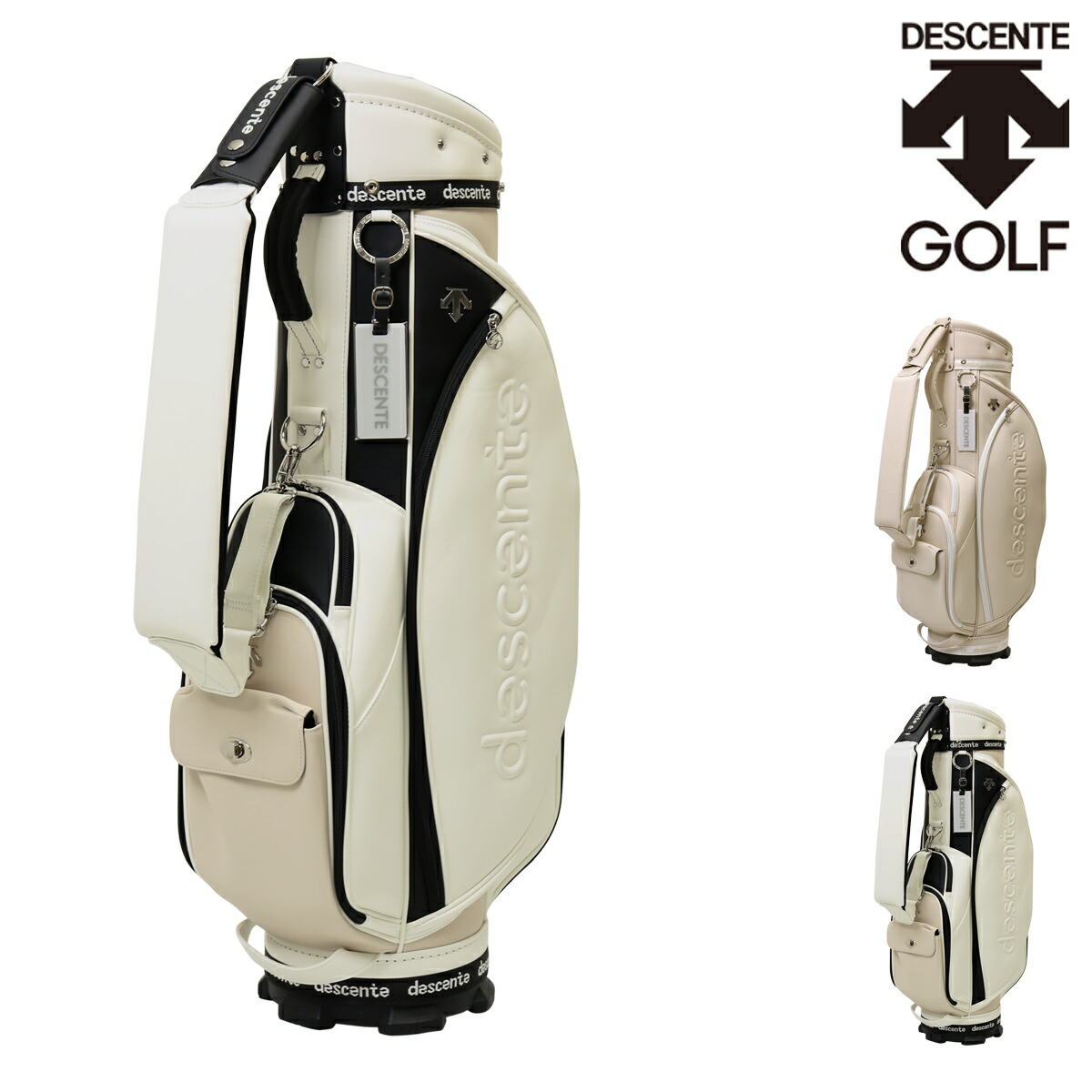 【楽天市場】デサント ゴルフ キャディバッグ カート型 6分割 8.5型 46インチ対応 3.9kg レディース DQCXJJ01 ...