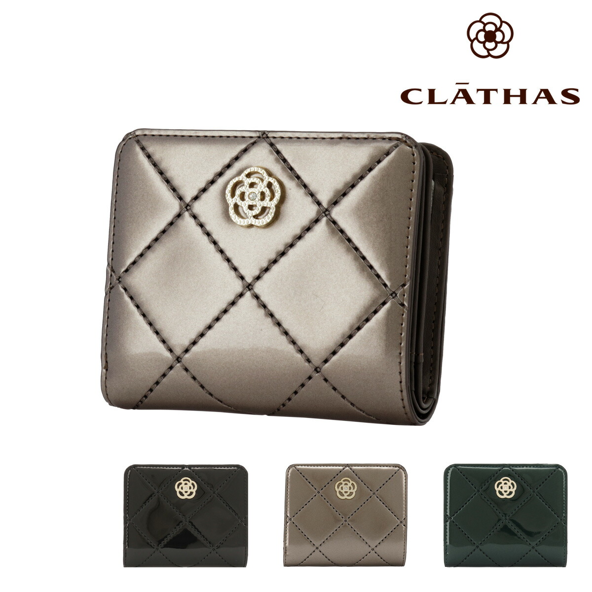 【楽天市場】クレイサス 二つ折り財布 レディース ヘデラ 190132 CLATHAS | ミニ財布 パール キルティング[即日発送 ...