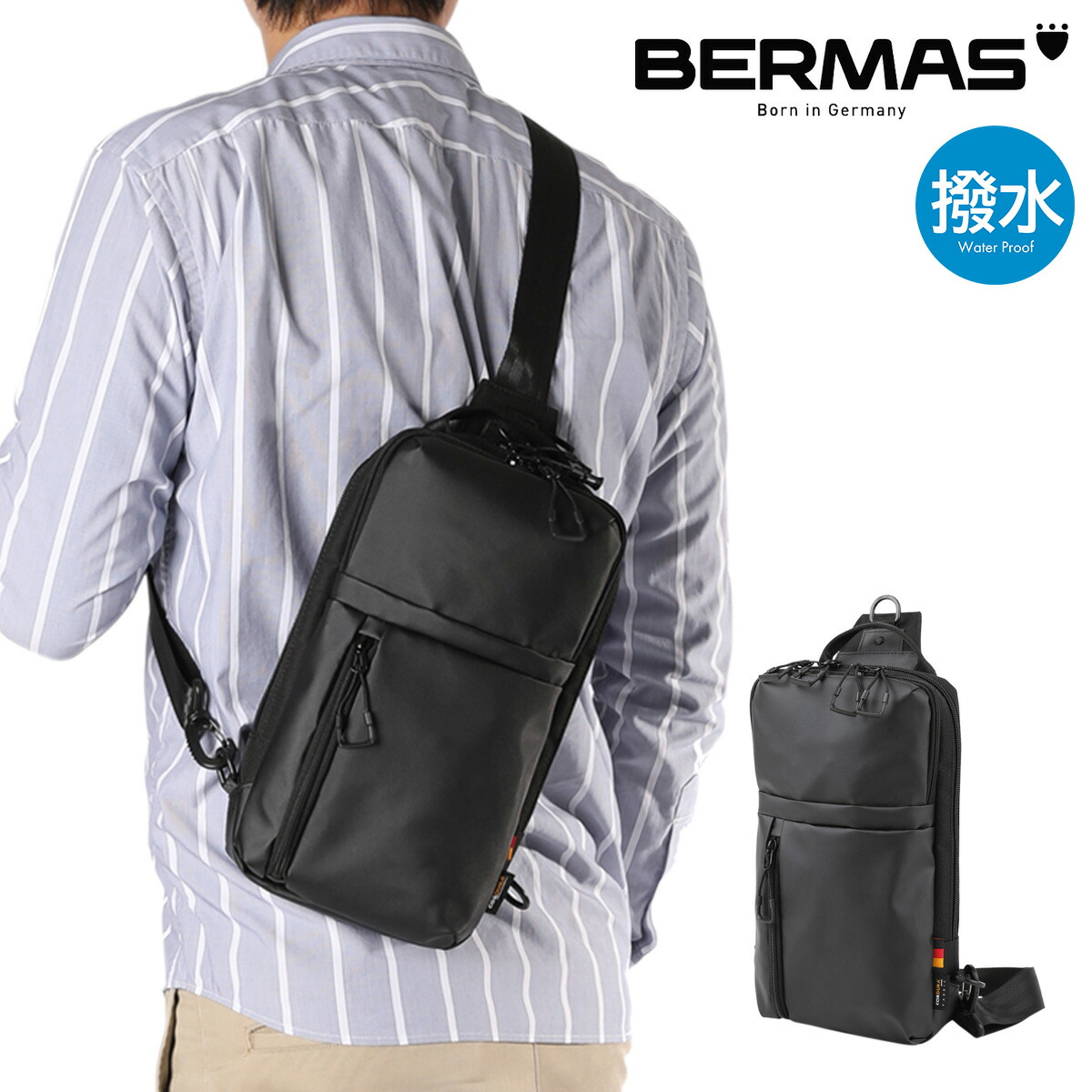 【楽天市場】バーマス ボディバッグ メンズ 60622 BERMAS | スリングバッグ 撥水 ワンショルダー[PO10]：メゾンドサックス ...