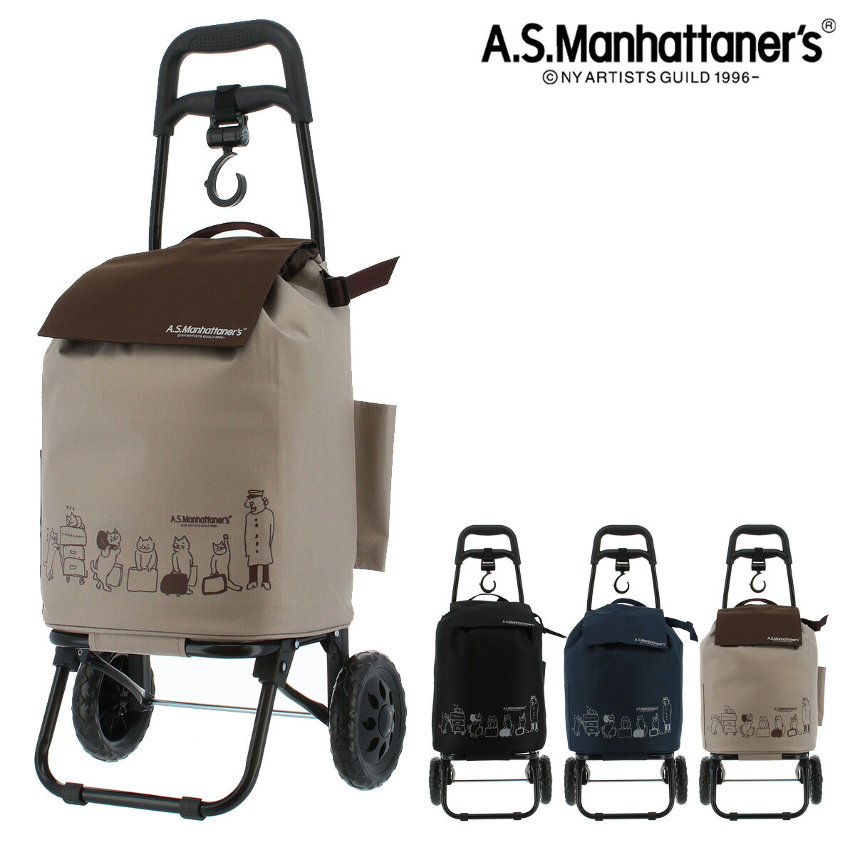 【楽天市場】エイ・エス・マンハッタナーズ キャリーカート 保冷 レディースASM-121 A.S.Manhattaner's | ショッピング ...