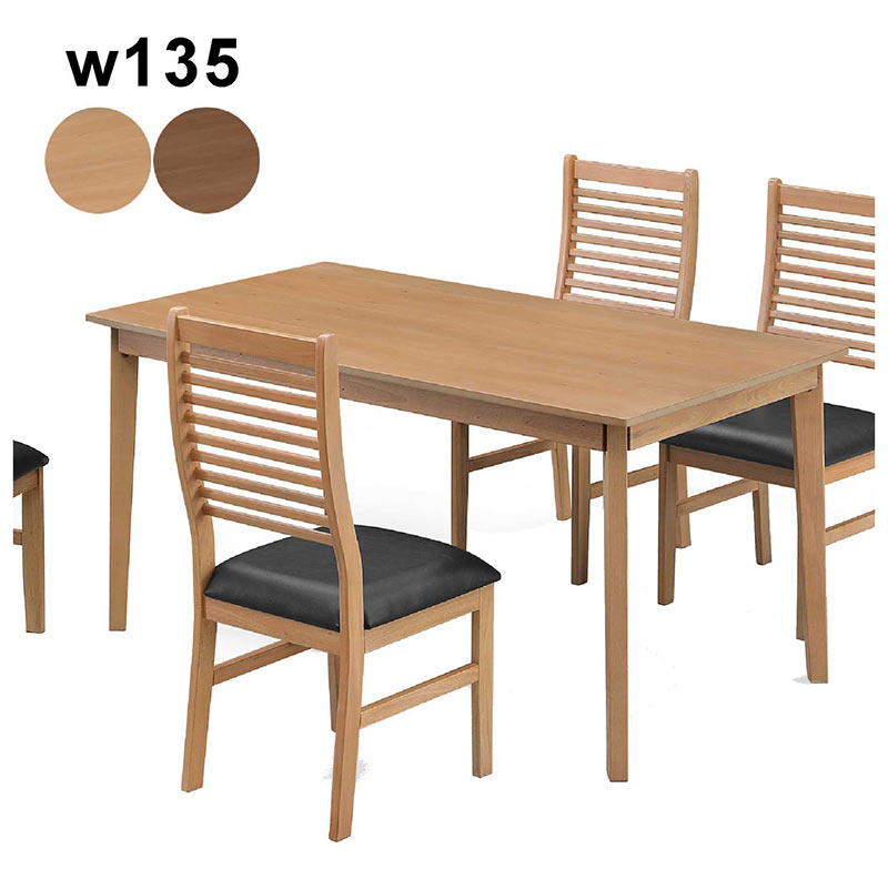 【楽天市場】ダイニングテーブルセット 4人掛け マホガニー突板 天然木 ハイバックチェア ダイニング 幅135cm 135x80 ダイニングテーブル 5点セット 背もたれ 高い ダイニング ...