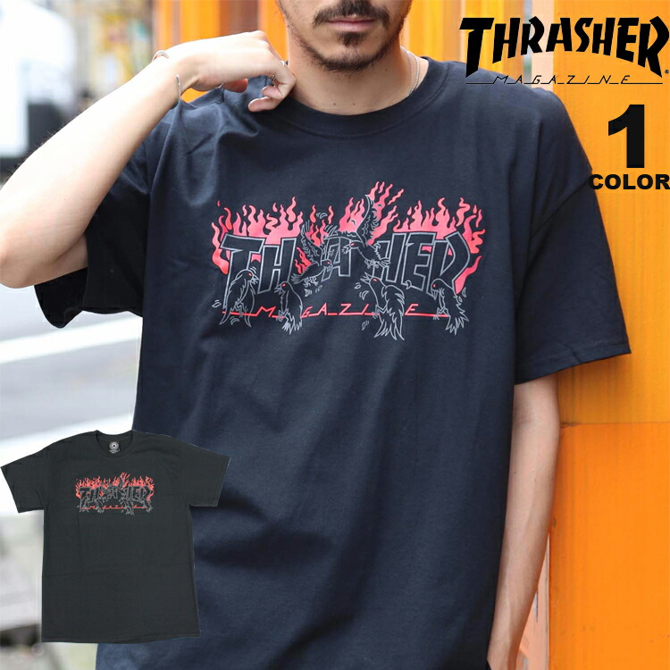 【楽天市場】【SALE】 【公式】スラッシャー Tシャツ THRASHER CROWS S/S T-SHIRTS 半袖 TEE インポート メンズ レディース ユニセックス プリント ブラック ...