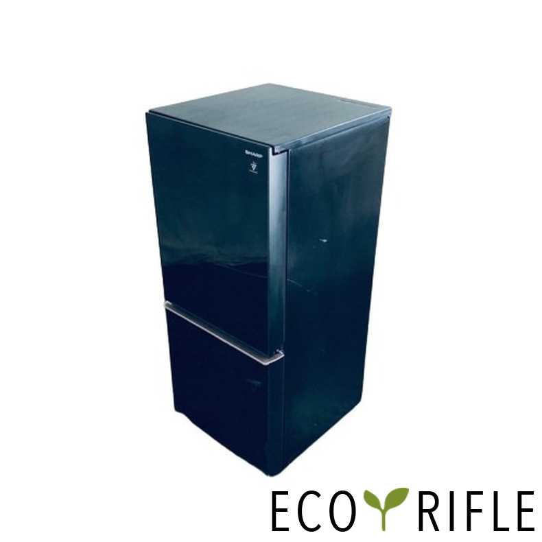 【楽天市場】【中古】 シャープ SHARP 冷蔵庫 一人暮らし 2019年製 2ドア 137L ブラック ファン式 両方開き SJ-GD14E-B 奥行60cm以下 送料無料 設置無料 地域 ...