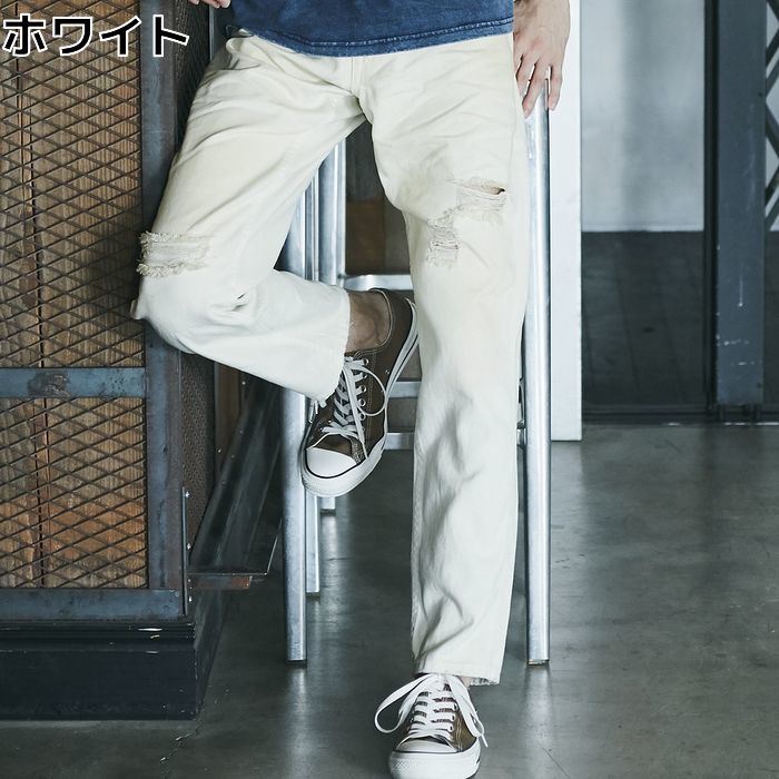 【楽天市場】RAG MACHINE ダメージホワイトテーパードパンツ メンズRight-on ライトオン RM-4111002 RAG MACHINE ラグマシーン：ライトオン楽天市場店