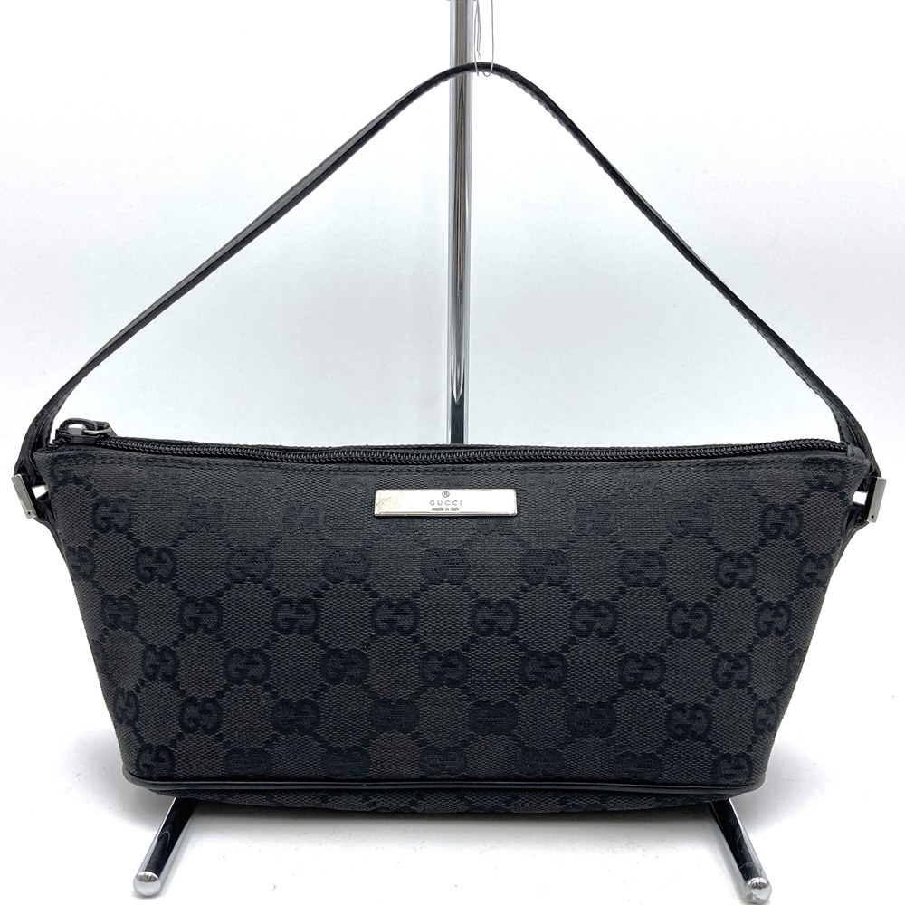 【楽天市場】GUCCI グッチ アクセサリーポーチ ハンドバッグ ミニバッグ GGキャンバス ブラック 黒 レディースファッション【中古】：Brand Shop Ring