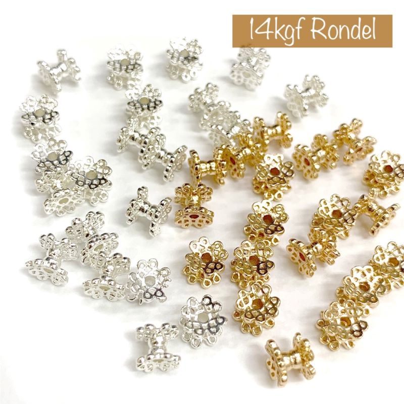 【楽天市場】ロンデル スペーサービーズ ゴールドフィルド 14KGF アクセサリーパーツ 透かし 花 ハンドメイド 素材 手芸：Rinma
