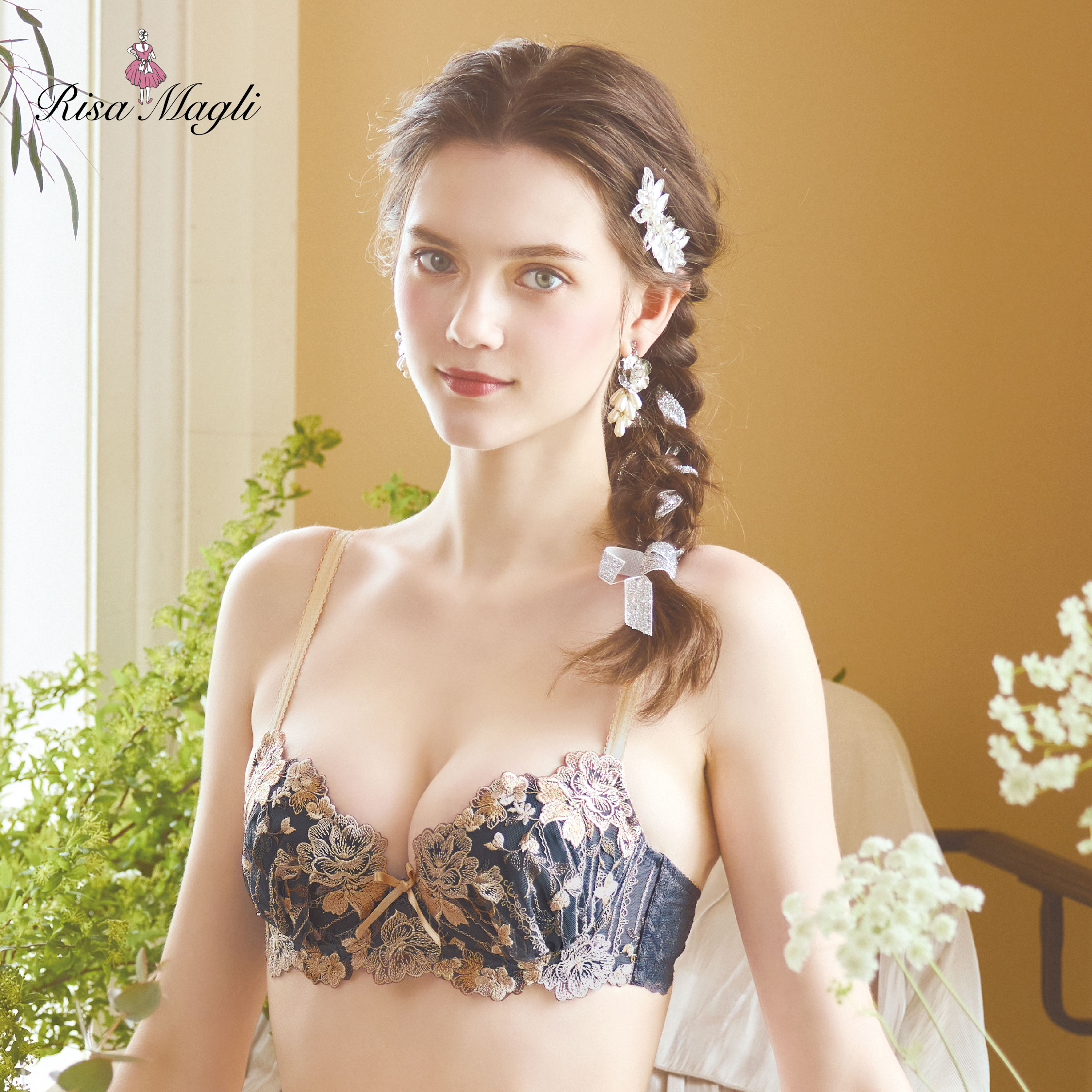 【楽天市場】【さらに10％OFF★9月12日12時-9月15日23時59分まで】【20％OFF】リサマリ レーヌ ブラジャー B・C・Dカップ クラシーナ Risa Magli ...