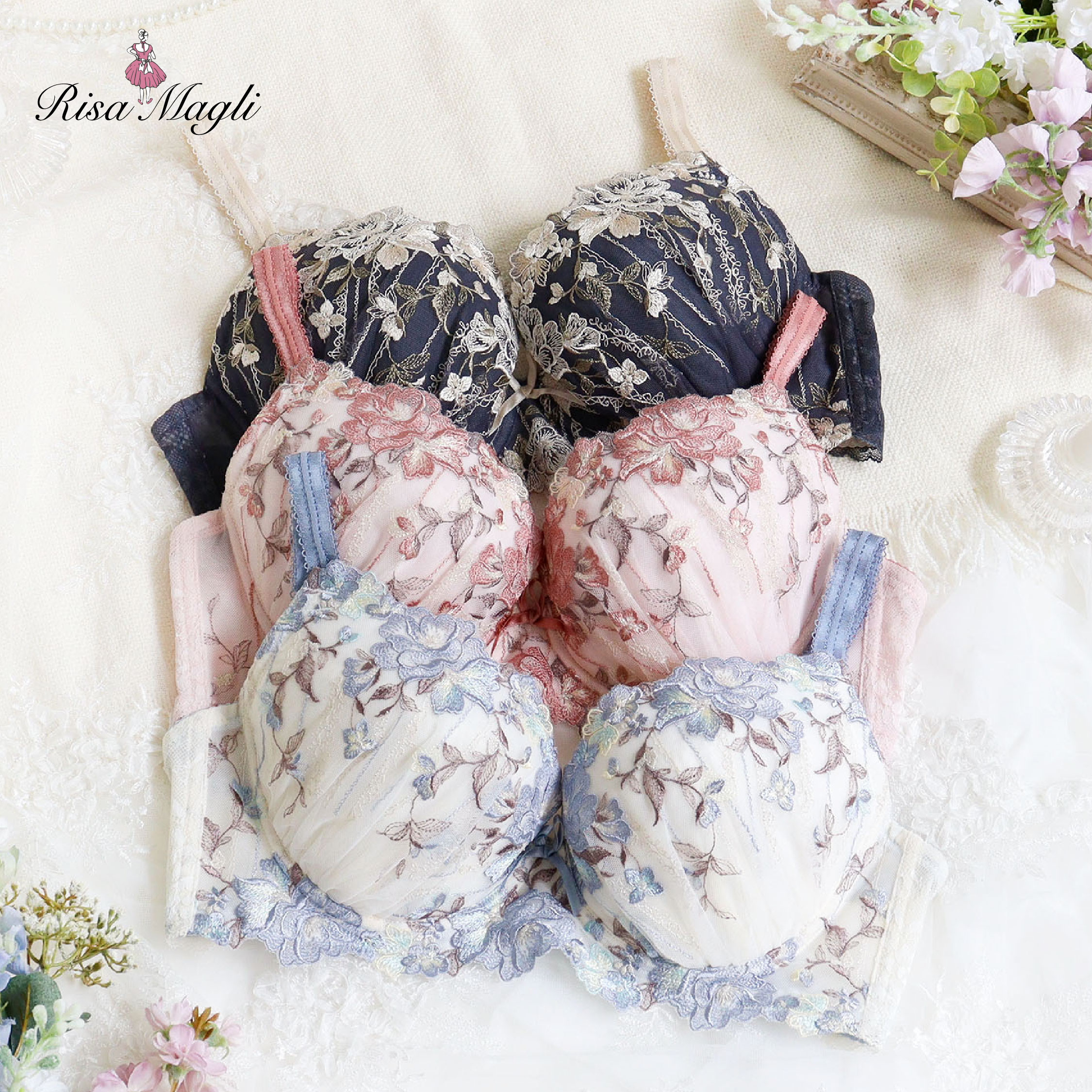 【楽天市場】【さらに10％OFF★7月31日12時-8月4日23時59分まで】 【20％OFF】リサマリ レーヌ ブラジャー Gカップ Hカップ クラシーナ Risa Magli ...