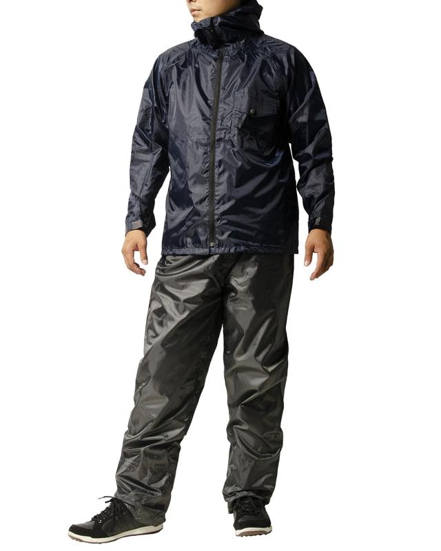 【楽天市場】[マック] レインスーツ 上下 メンズ (透湿度:5000g/m2-24HR) (耐水圧:10000mmH2O) (裾上げ調節機能) (腕まくり調節機能) (反射パイピング ...