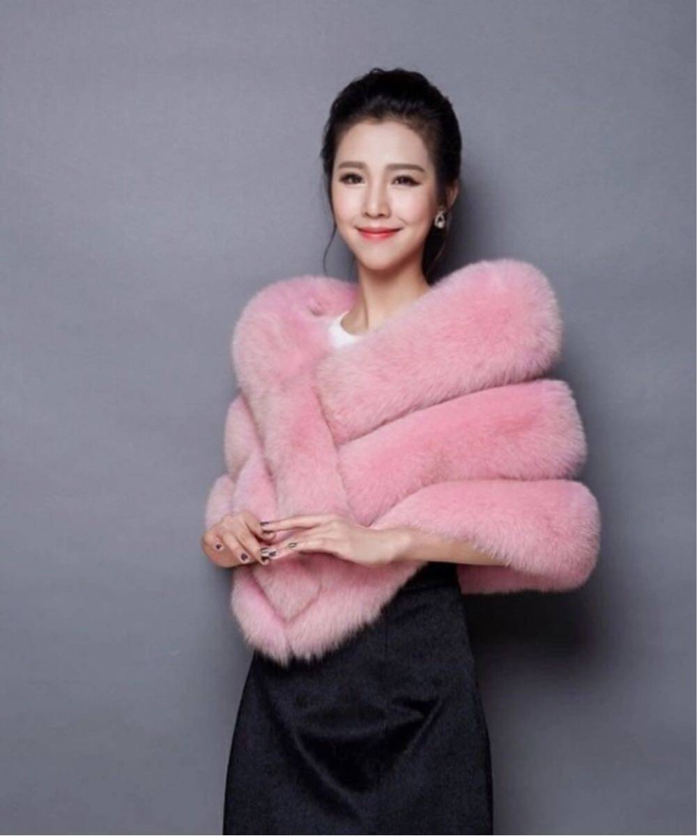 メーカー取次 A36021 豪華肩掛け 大判ショール ファーストール 毛皮風