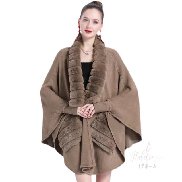 楽天市場】A009086毛皮風ミンクケープ ．ファーショール ファー