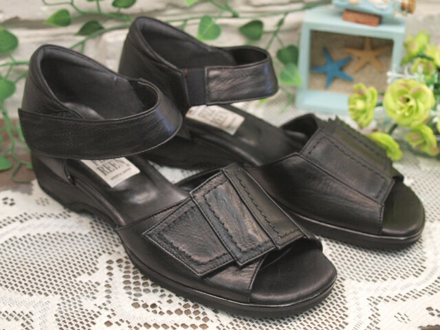 【楽天市場】【FIZZ REEN フィズリーン 幅広4Eベルクロストラップ付きカジュアルコンフォートサンダル 3784 【ブラック（クロ） 22.5cm】【カウンター付きサンダル】：RIV靴店