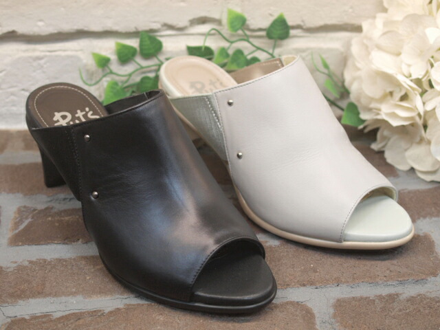 【楽天市場】【Put's プッツ】ミュールサンダル 2676【ブラック・グレー】：RIV靴店