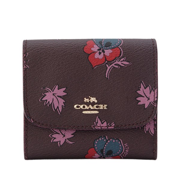 【楽天市場】コーチ 財布 COACH 三つ折り財布 ワイルドフラワープリント レディース ブラッドレッド f15563iml7c アウトレット ...