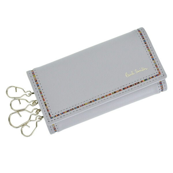 【楽天市場】ポールスミス 小物 メンズ アウトレット 4連 キーケース 鍵入れ レザー グレー BPS271 PSMK0128 PAUL SMITH 30日間返品保証 代引手数料無料：リヴェ ...