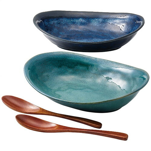 【楽天市場】【ギフト包装・のし紙無料】釉変わり オーバルカレーペア 2363(A4)：LOOK LOOK 楽天市場店